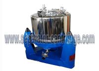 China Manual Unload Intermittent Operation Top Discharge Food Centrifuge with Clamshell for sale