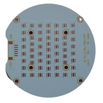 China Aluminum LED PCB 1-3oz Copper 0.8-1.6mm Board Thickness 0.2mm Min Hole Size Circuit Board for sale