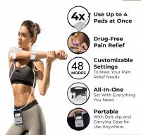 China 4 Channel Rechargeable Tens Unit Muscle Stimulator Muscle Recovery & Growth Physiotherapy Tens Machine For Pain Relief for sale