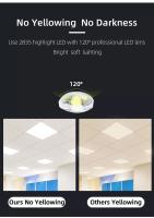 China 48W Dimmable 2x4 96W Epistar SMD Backlit 600x1200mm Commercial Flat Suspending Square Recessed Slim LED Panel Light for sale