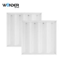 China Indoor Skd 48W 595x595 Backlit SMD Recessed Square CRI90 Grille Flat Ceiling 60x60 Led Panel Light For Supermarket Office Hospital for sale
