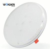 China CB CE RoHS engry saving aluminum round crystal PC diffuser Frameless Back lit Smd2835 Cri80 Dimmable Free Adjustment Cut Hole 18w 24w 2700K 7500K Recessed LED Panel Light for sale