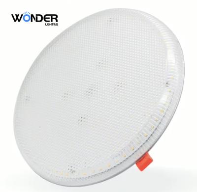 China CB CE RoHS engry saving aluminum round crystal PC diffuser Frameless Back lit Smd2835 Cri80 Dimmable Free Adjustment Cut Hole 18w 24w 2700K 7500K Recessed LED Panel Light for sale
