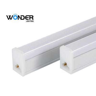 China Indoor 2ft 3ft 4ft High Brightness 100LM/W 6500K AC170-240v No Flicker Integrated T5 G13 Linkable PC Square 10w 15w 20w T8 Led Tube for sale