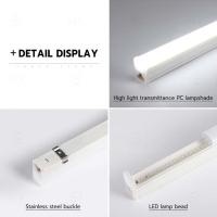 China Indoor 2ft 3ft 4ft High Brightness 100LM/W 6500K AC170-240v No Flicker Integrated T5 G13 Linkable PC Square 10w 15w 20w T8 Led Tube for sale