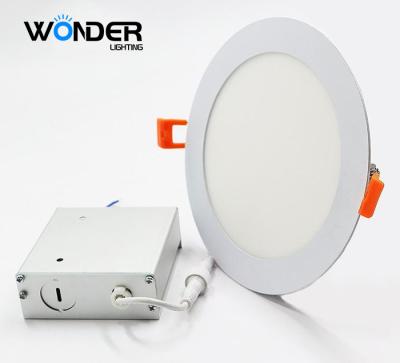 China ETL Engry Star 4inch IC Junction Driver Box Ultra Slim 3cct 5cct AC100v 120v Square Aluminum Dimmable 9w 12w Round Recessed LED Panel Light for sale