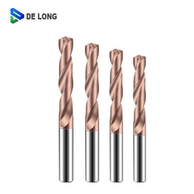 China Ultra Hard Internal Cooling Tungsten Carbide Drill Bit 60 Deg Center Outlet D10 Shank for sale