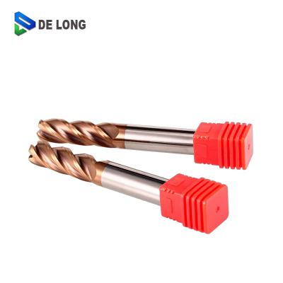 China 55 Degree Helix Angle Carbide End Mill with Unequal Edges and Uneven Spiral for CNC Milling for sale