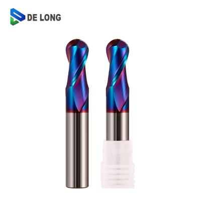China 65 Degree Helix Angle Carbide End Mill with 4 Unequal Edges and Uneven Spiral for CNC Milling for sale