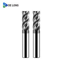 China 68 Degree Carbide End Mill with 4 Unequal Edges and Uneven Spiral for CNC Milling for sale