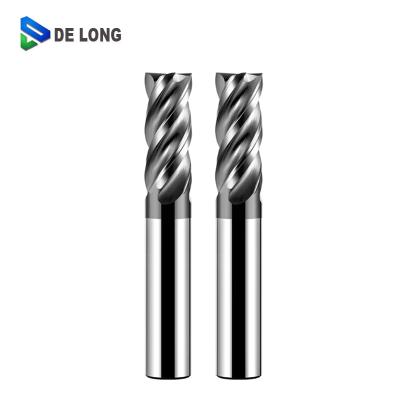 China 68 Degree Carbide End Mill with 4 Unequal Edges and Uneven Spiral for CNC Milling for sale