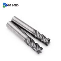China 68 Degree Carbide End Mill with 4 Unequal Edges and Uneven Spiral for CNC Milling for sale