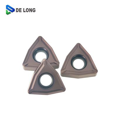 China Tungsten Carbide CNC Peeling Insert with PVD Coating Bronze for High-Speed Metal Cutting Blade for sale