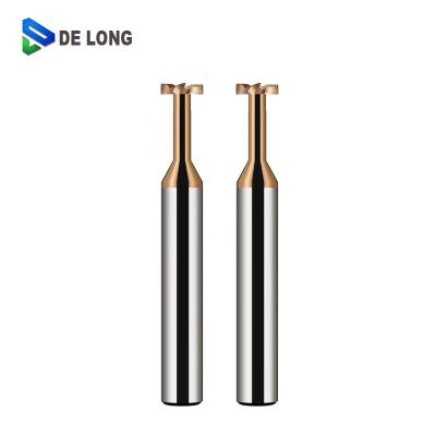 China 55 Degree Helix Angle Solid Carbide T-Slot End Mill for Precision Steel and Stainless Steel Milling for sale