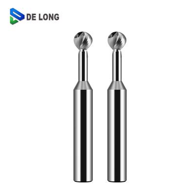 China 55 Degree Helix Angle Uncoated Solid Carbide Spherical End Mill with Razor-Sharp Cutting Edge for Aluminum Processing for sale