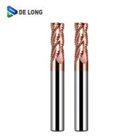 China 55 Degree Helix Angle Solid Carbide Roughing End Mill for Heavy-Duty Roughing with Thermal Nano-Coating for sale