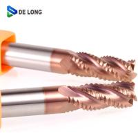 China 55 Degree Helix Angle Solid Carbide Roughing End Mill for Heavy-Duty Roughing with Thermal Nano-Coating for sale