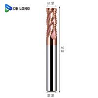 China 55 Degree Helix Angle Solid Carbide Roughing End Mill for Heavy-Duty Roughing with Thermal Nano-Coating for sale