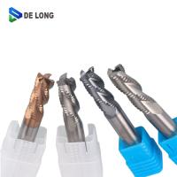 China 55 Degree Helix Angle Uncoated Solid Carbide Roughing End Mill with Mirror-Polished Wavy Knuckle Profile for Aluminum Processing for sale