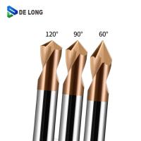 China High-Precision Solid Carbide Spotting Drill with 55 Degree Helix Angle and Dual-Flute Design for Accurate Center Drilling and Chamfering for sale