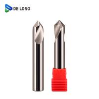 China High-Precision 55 Degree Helix Angle Uncoated Solid Carbide Spotting Drill and Chamfer Cutter for CNC Milling for sale