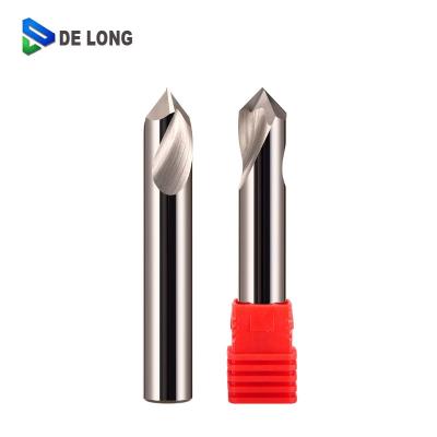 China High-Precision 55 Degree Helix Angle Uncoated Solid Carbide Spotting Drill and Chamfer Cutter for CNC Milling for sale