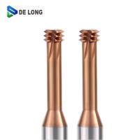 China High-Precision 3-Teeth Solid Carbide Thread Endmill with 55 Degree Helix Angle for Steel and Stainless Steel for sale