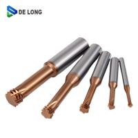 China High-Precision 3-Teeth Solid Carbide Thread Endmill with 55 Degree Helix Angle for Steel and Stainless Steel for sale