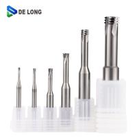 China High-Precision 3-Teeth Solid Carbide Thread Endmill with 55 Degree Helix Angle and Mirror-Polished Edge for Aluminum for sale