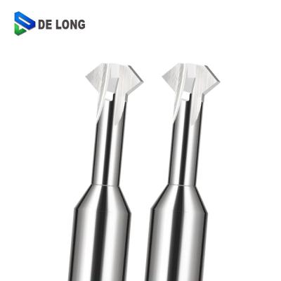 China 55 Degree Helix Angle Uncoated Solid Carbide Chamfering Cutter with Mirror-Polished Flutes for Precision Aluminum Processing for sale
