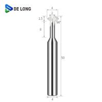 China 55 Degree Helix Angle Uncoated Solid Carbide Chamfering Cutter with Mirror-Polished Flutes for Precision Aluminum Processing for sale