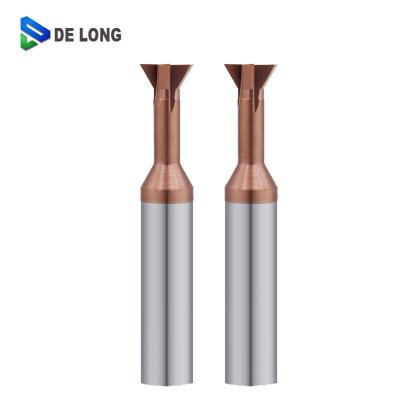 China 55 Degree Helix Angle Solid Carbide Dovetail End Mill with Deep-Reach Neck Clearance for Precision Milling for sale