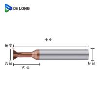 China 55 Degree Helix Angle Solid Carbide Dovetail End Mill with Deep-Reach Neck Clearance for Precision Milling for sale