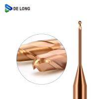 China High-Precision 55 Degree Helix Angle Deep Hook Ball Nose End Mill with Nano-Composite Coating for Steel and Stainless Steel for sale