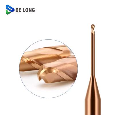 China High-Precision 55 Degree Helix Angle Deep Hook Ball Nose End Mill with Nano-Composite Coating for Steel and Stainless Steel for sale
