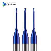 China HRC65° High-hardness Solid Carbide Deep Hook Ball Nose End Mill with Nano-Coating for Precision Milling for sale