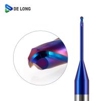 China HRC65° High-hardness Solid Carbide Deep Hook Ball Nose End Mill with Nano-Coating for Precision Milling for sale
