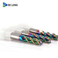 China HRC 60° Hardness Colorful Nano-Coated U-Shaped Flute Carbide End Mill for High-Speed Aluminum Milling for sale