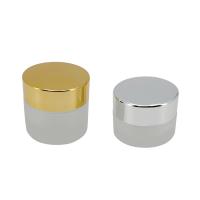 China Transparent Empty Cosmetic Cream Jar 20g 30g 50g Glass Frosted Jar for sale