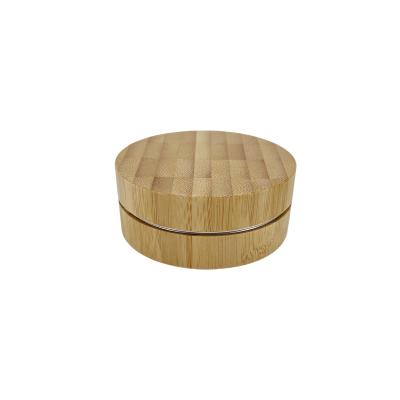 China Cylinder Bamboo Cream Jars 10g 15g 30g 50g 100g Empty Cream Container With Aluminum Inner for sale