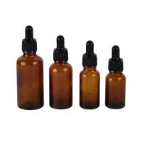 China Thick Cosmetic Dropper Bottle Dark Amber Glass Tincture Bottles 15ml 20ml 30ml 50ml 100ml for sale