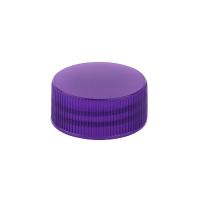 China Purple Ribbed Plastic Caps Universal Plastic Bottle Caps For Shampoo Skincare Products And Cosmetics for sale