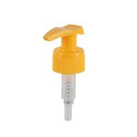 China Yellow Left Right Lock Pump Corrosion Resistant Impact Resistant Soap Dispenser Pumps for sale