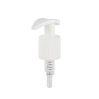 China Cosmetic Left Right Lock Pump Non Toxic Plastic Pump Head Press Type With Stripes for sale