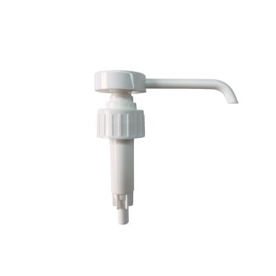China Long Nozzle Plastic Syrup Pump Large Dose Gallon Dispenser Pump White for sale
