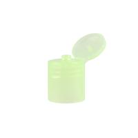 China Green Flip Top Cap PP Plastic 24 410 Flip Caps For Lotion And Cleanser Essence for sale