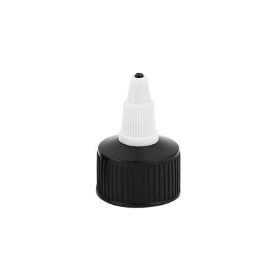 China Customizable 24/410 Twist Cap Black Squeeze Bottle Caps Screw Type For Glue for sale