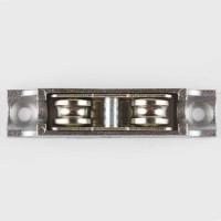 China Zinc Alloy Double Roller Grooved UPVC Window Door Accessories 55kg Load Capacity 16mm Width for sale
