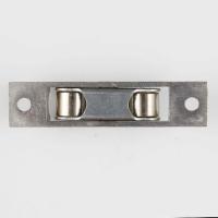 China Zinc Alloy Double Roller Grooved UPVC Window Door Accessories 55kg Load Capacity 16mm Width for sale