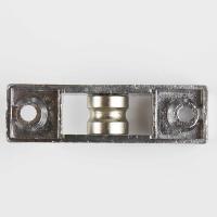 China UPVC Sliding Window Roller Single Zinc Alloy Groove Pulley 500pcs Chrome Plated for sale